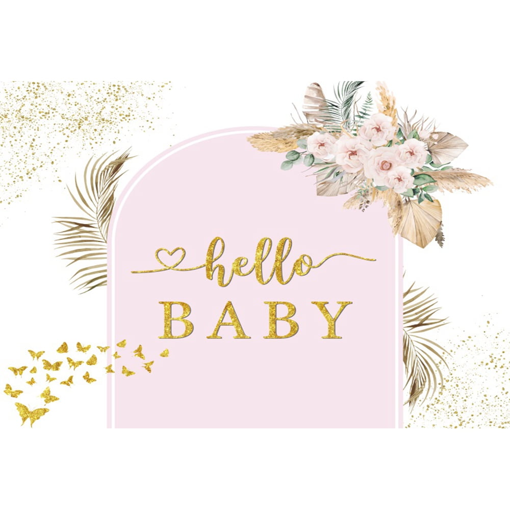 Baby 1st Birthday Boho Backdrops Photography Sunshine Flower Butterfly ...