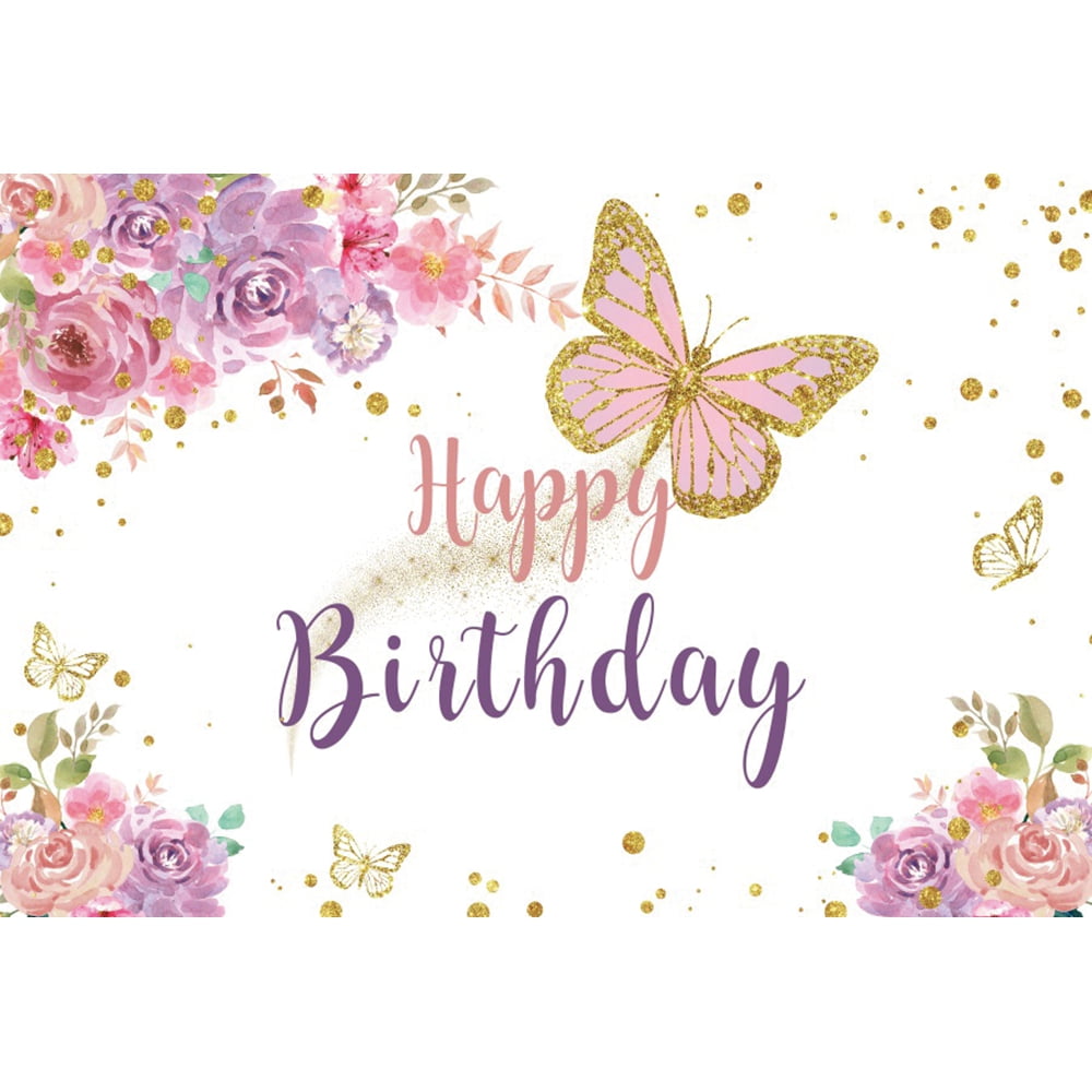 Baby 1st Birthday Boho Backdrops Photography Sunshine Flower Butterfly ...