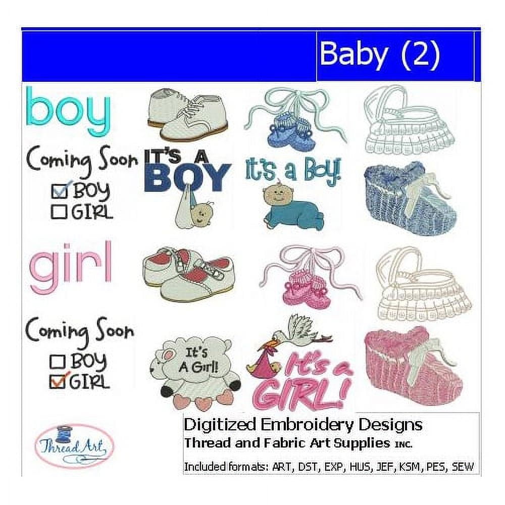 Baby(2) Embroidery Designs - All Popular Formats Included - Loaded on ...
