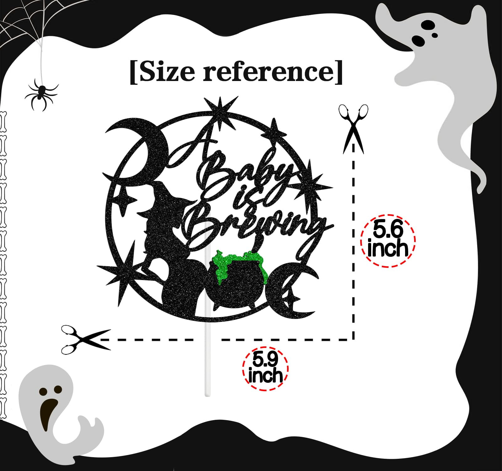 A Baby is AJH3 Brewing Cake Topper, A Little Boo is Almost Due Cake ...