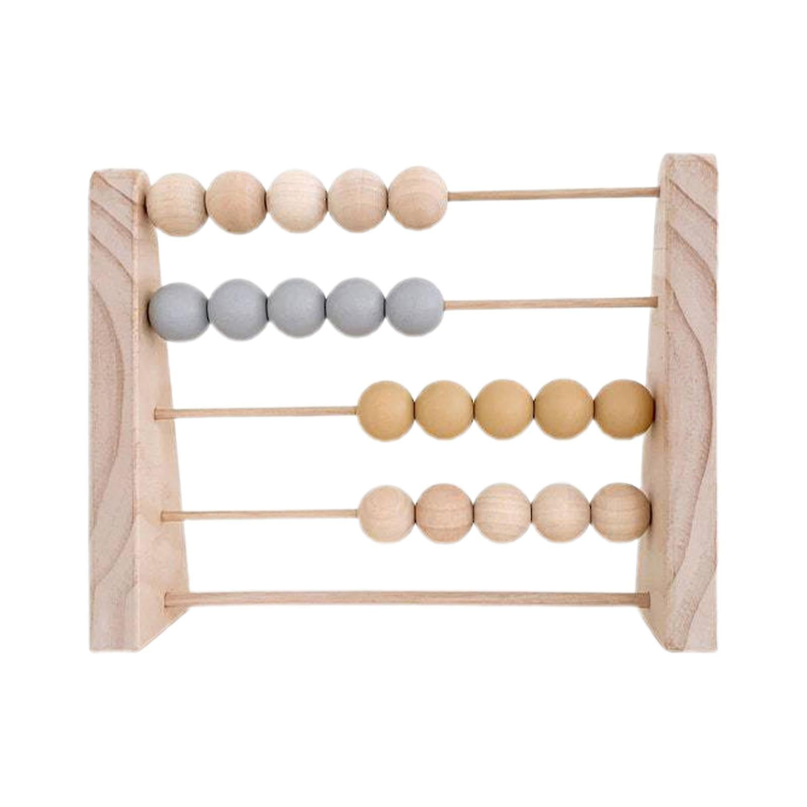 Baby Abacus Beads Educational Eco-friendly Wood Minimalist Design Kids ...