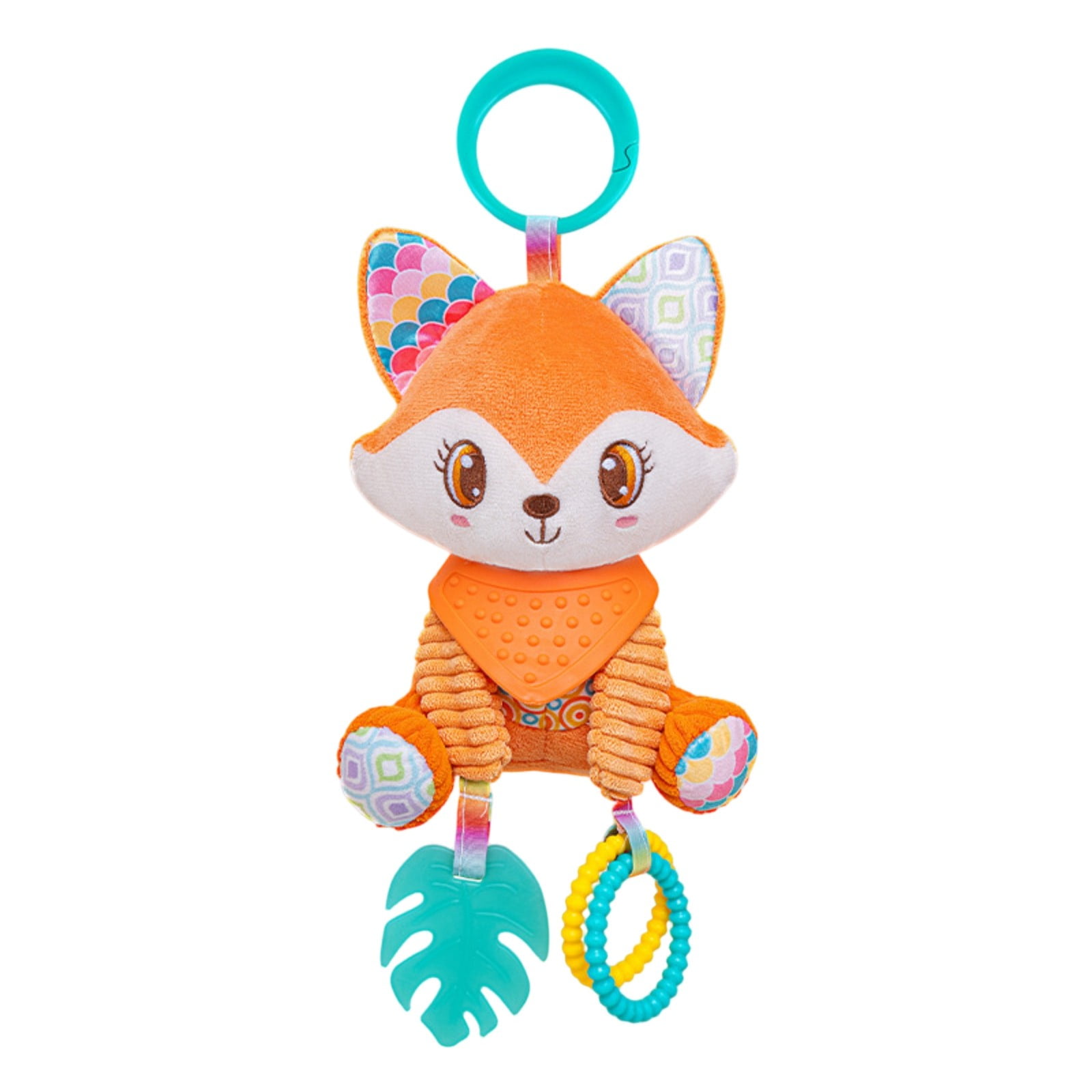 Baby Activity Toy with Teething Rings, Crinkle Sounds, and Sensory ...