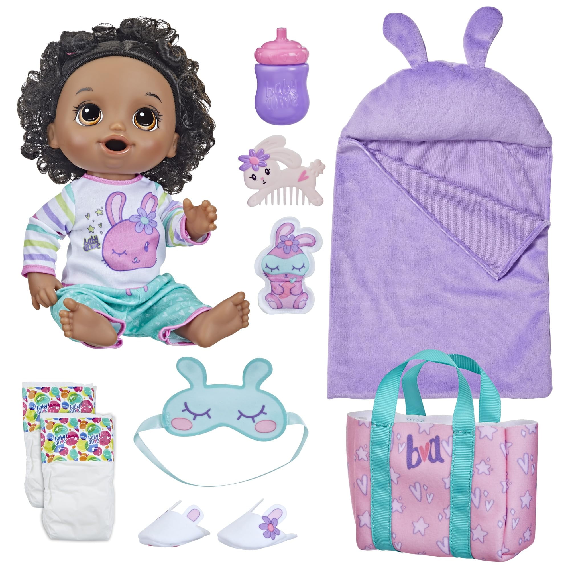 Baby Alive Bunny Sleepover Baby Doll, Bedtime-Themed 12-Inch Dolls ...