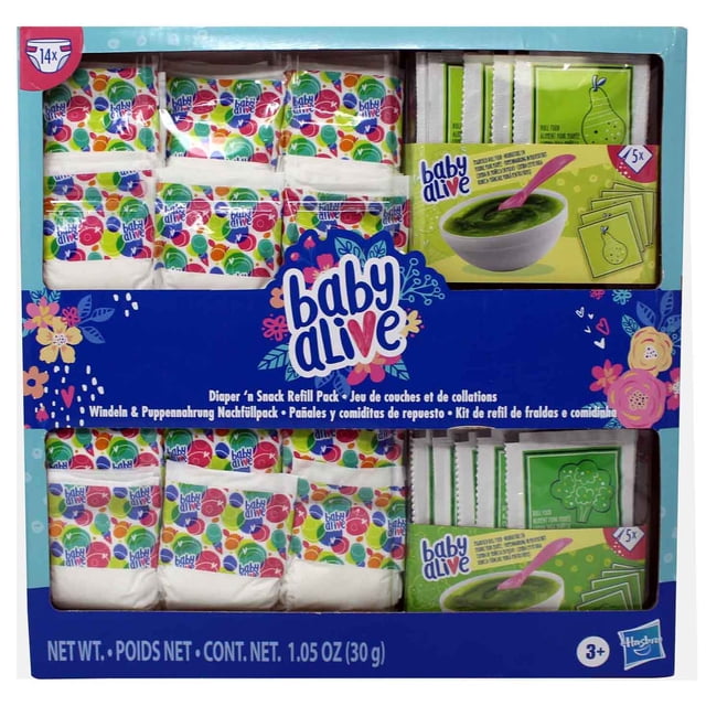 Hasbro Baby Alive Diaper 'N Snack Refill Pack, 24 Count - Walmart.com