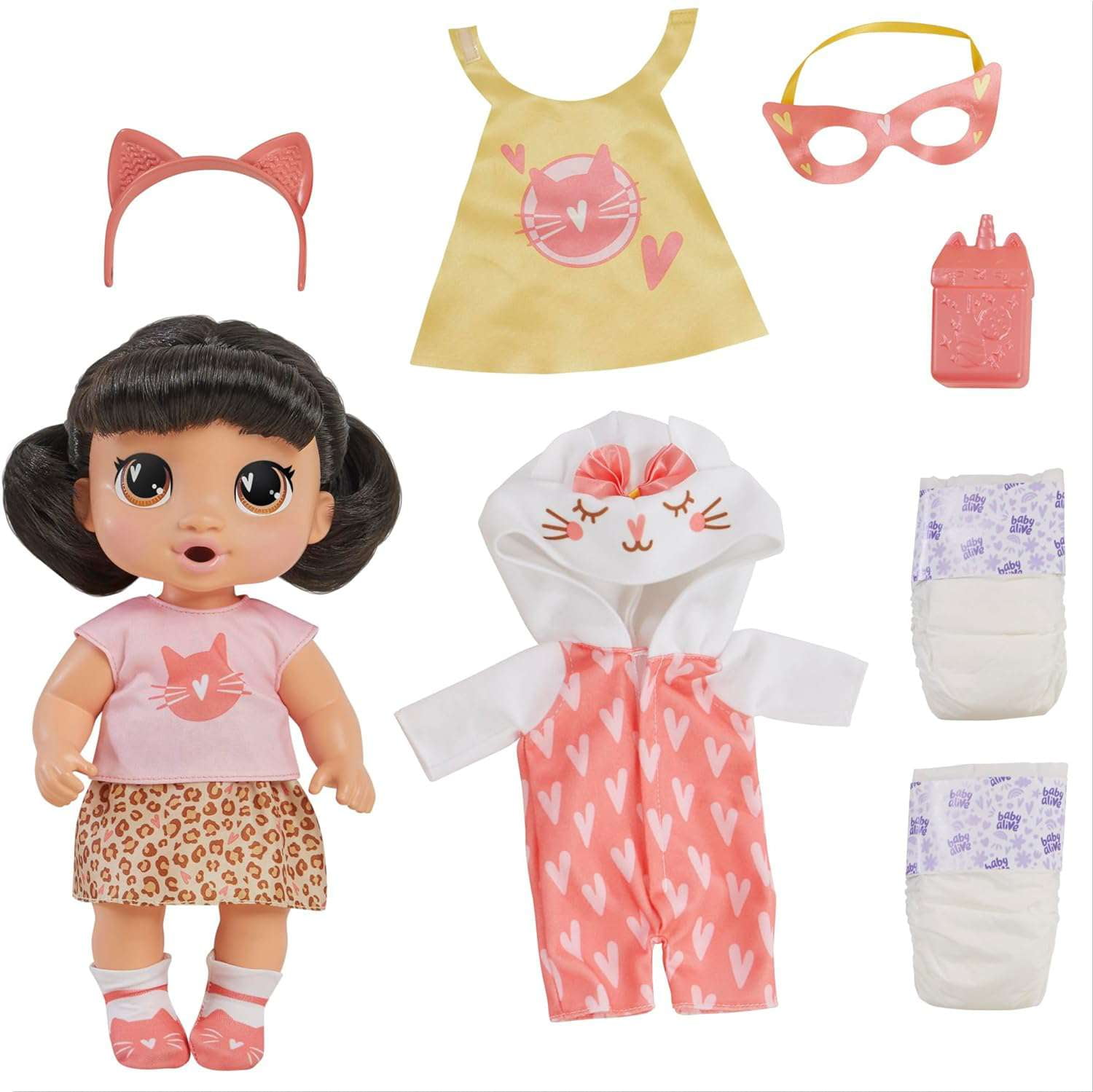 Baby Alive Katie Kat Doll (Black Hair) - Walmart.com
