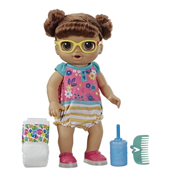 Baby Alive Step n Giggle Baby Doll with Light-Up Shoes, Brown Hair ...