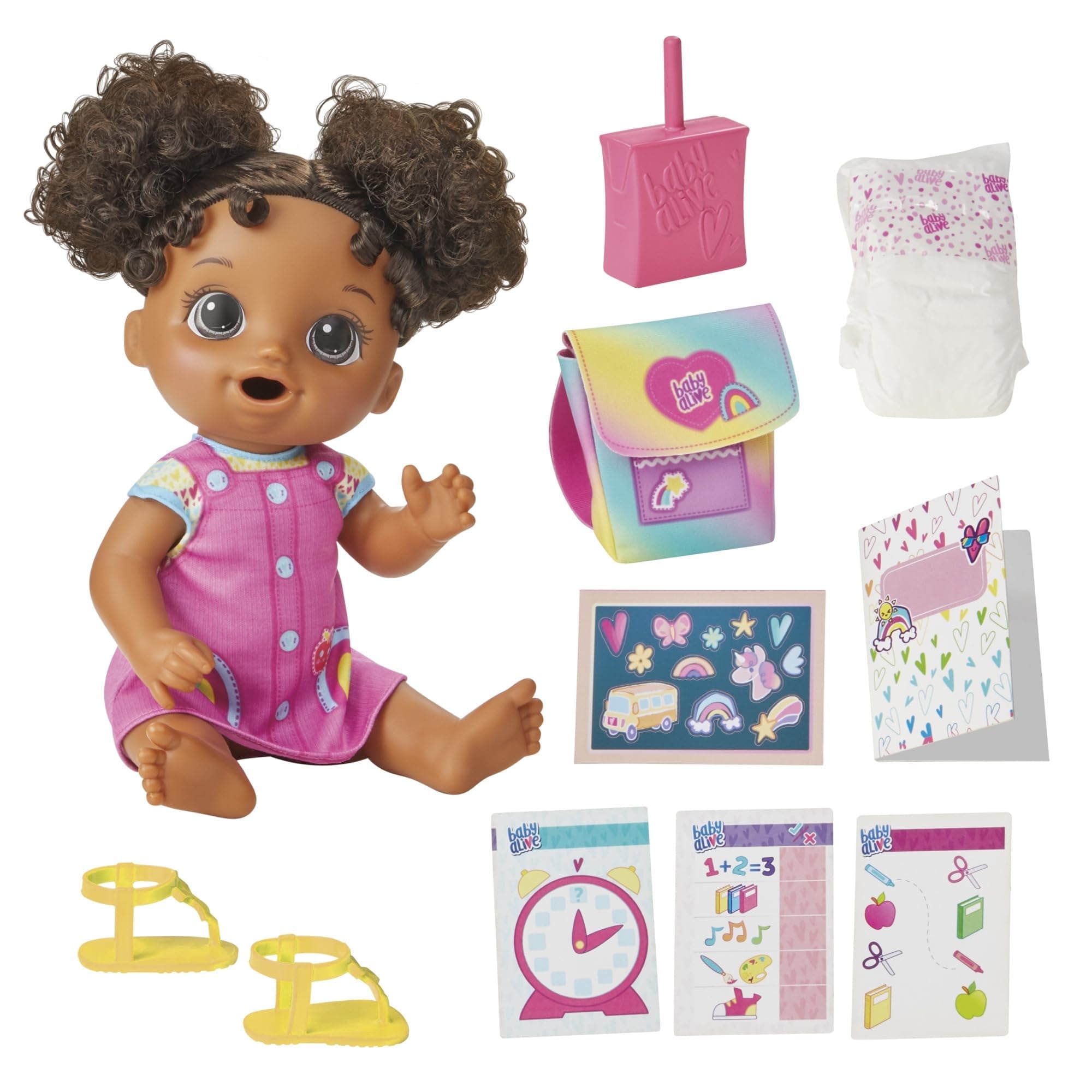 Baby Alive Time for School Baby Doll Set, Back to School Toys for 3 ...