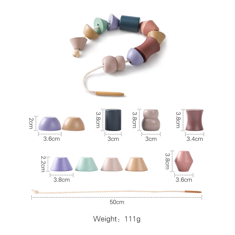 Baby Animal Threading Toys Baby Wooden Finger Exercise Toys Blocks ...