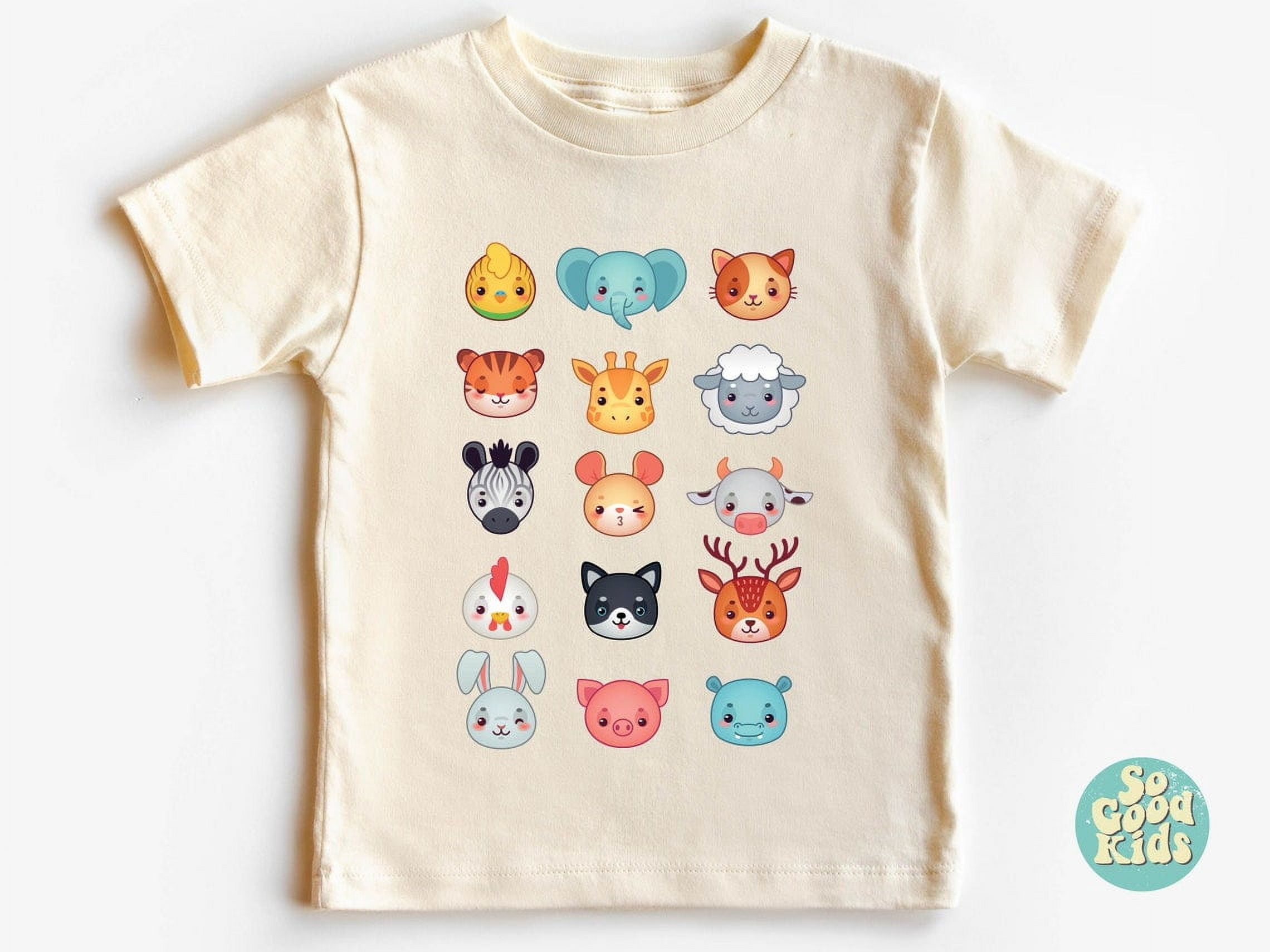 Baby Animals Toddler Shirt, Kids Zoo Shirt, Cute Animals Baby Bodysuit ...