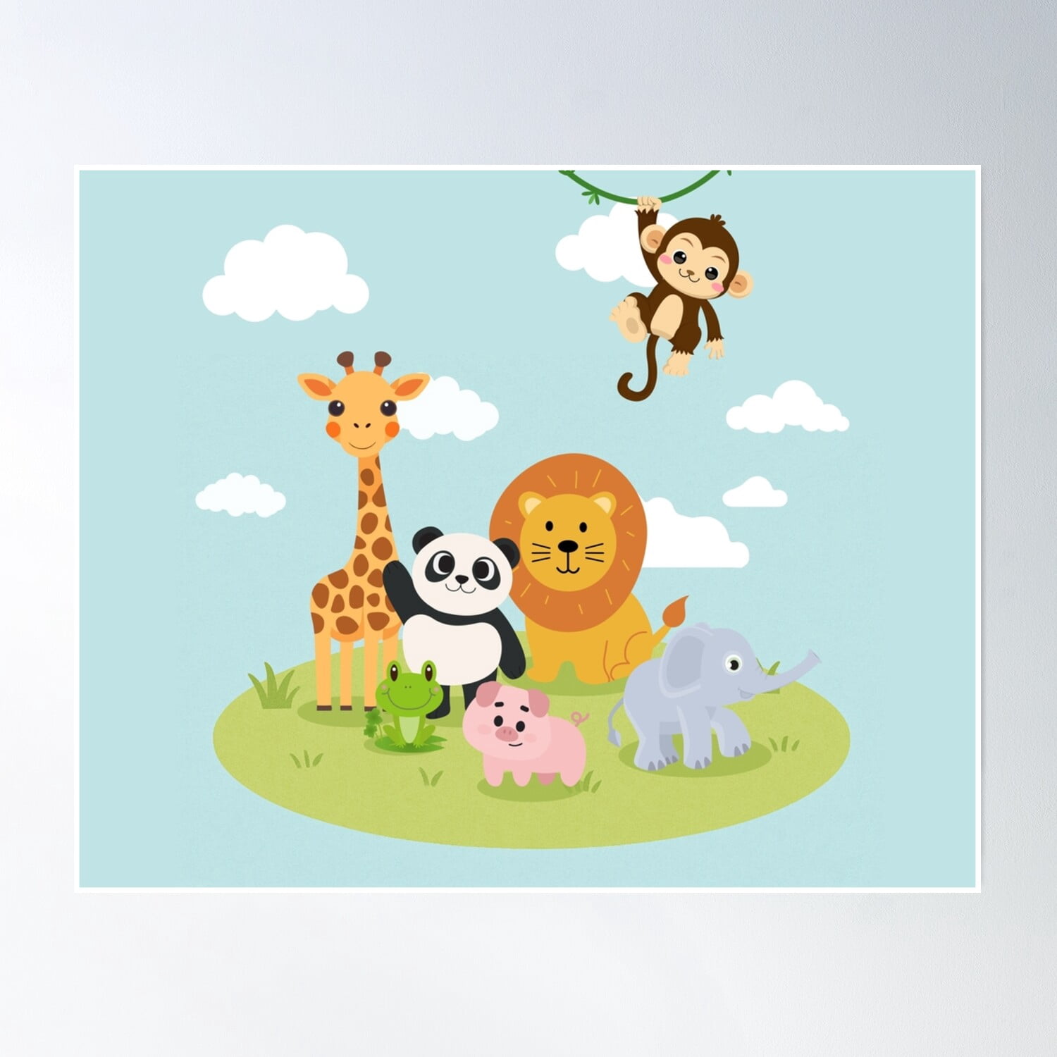 Baby Animals- Vintage Wall Arttrendy Retro Print Room Decor Wall Art ...