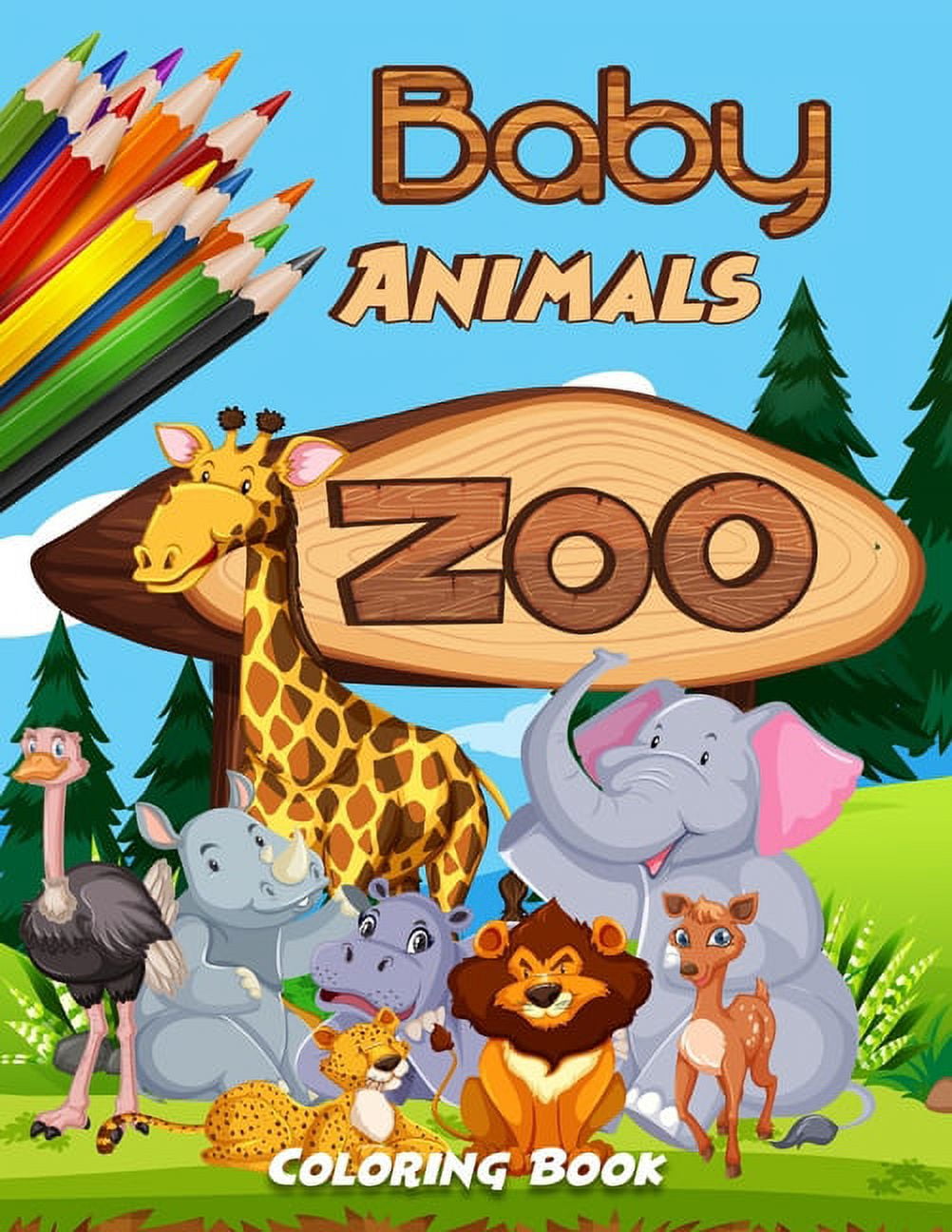 Baby Zoo Animals Coloring Pages