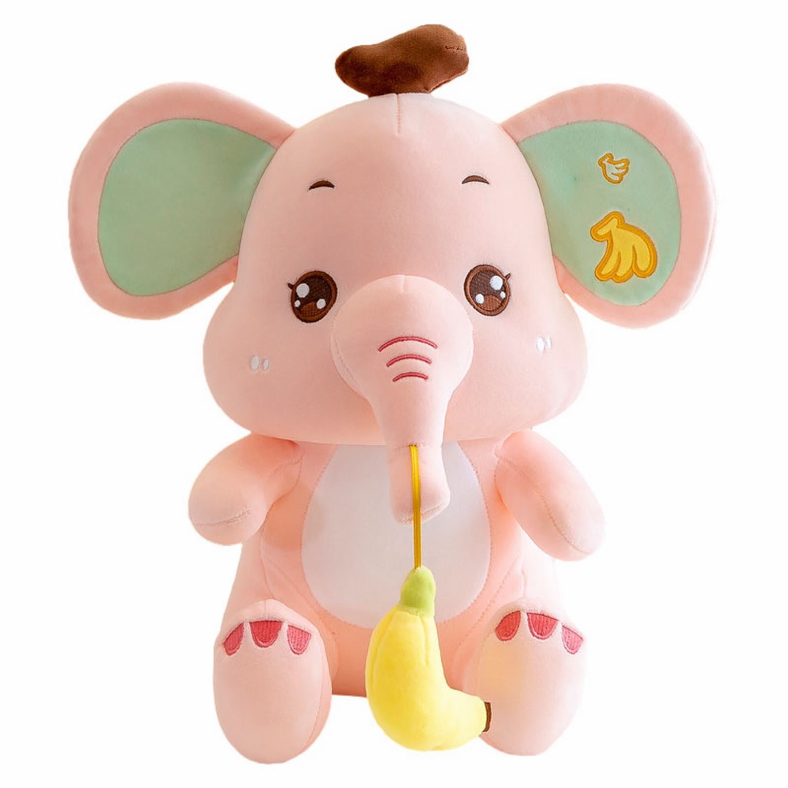 Baby Animated Stuffed Elephant Toy Soft Proboscis Doll Cartoon Banana ...
