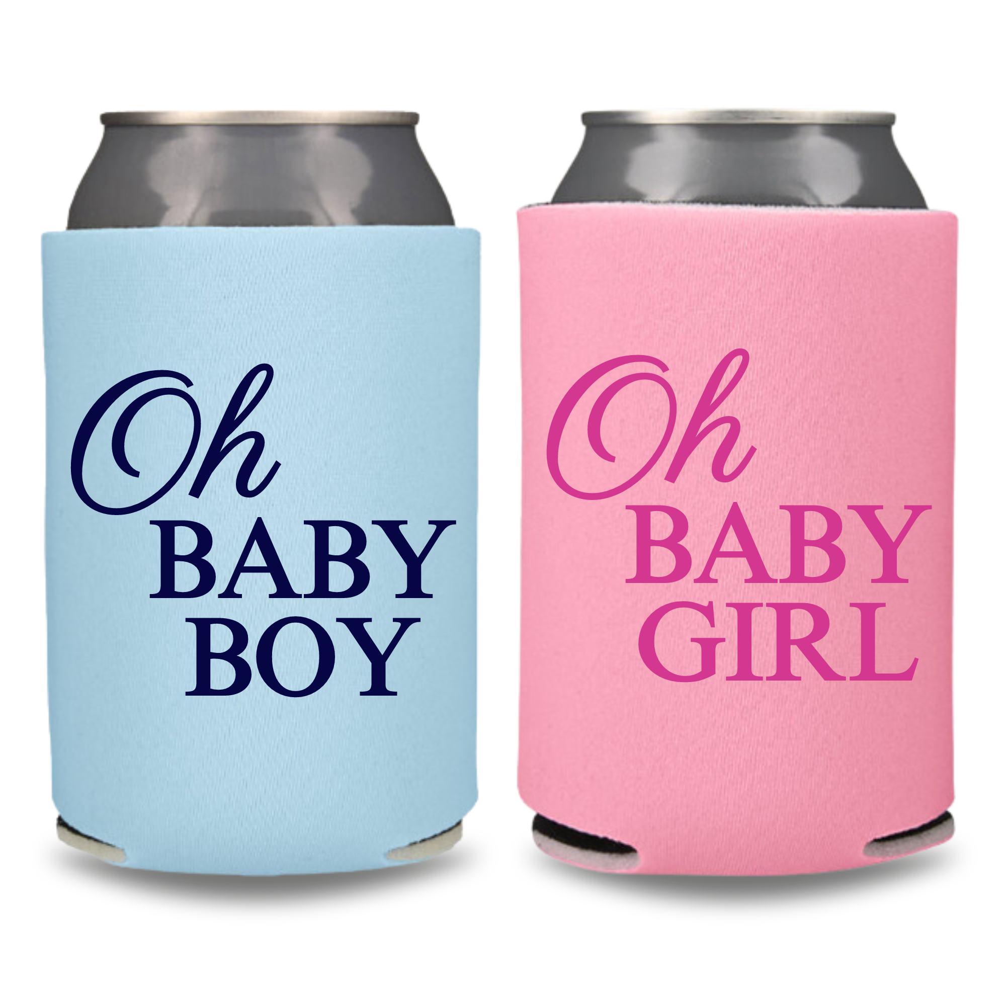 Baby Announcement Can Coolers, Oh Baby Coolers, Welcoming Baby Coolies ...