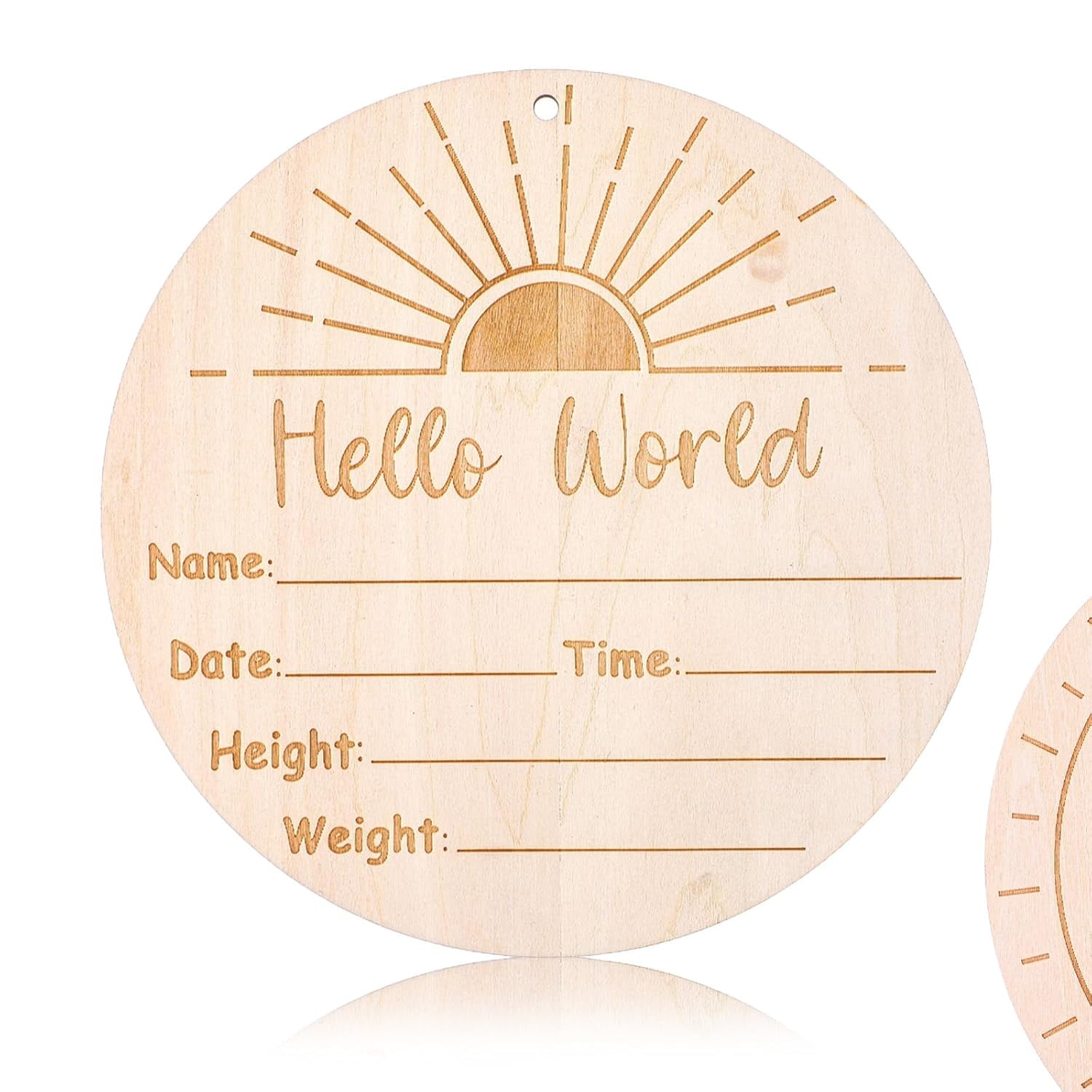 Baby Announcement Sign, Boho Sun Baby Name Sign, Wooden Baby Welcome ...