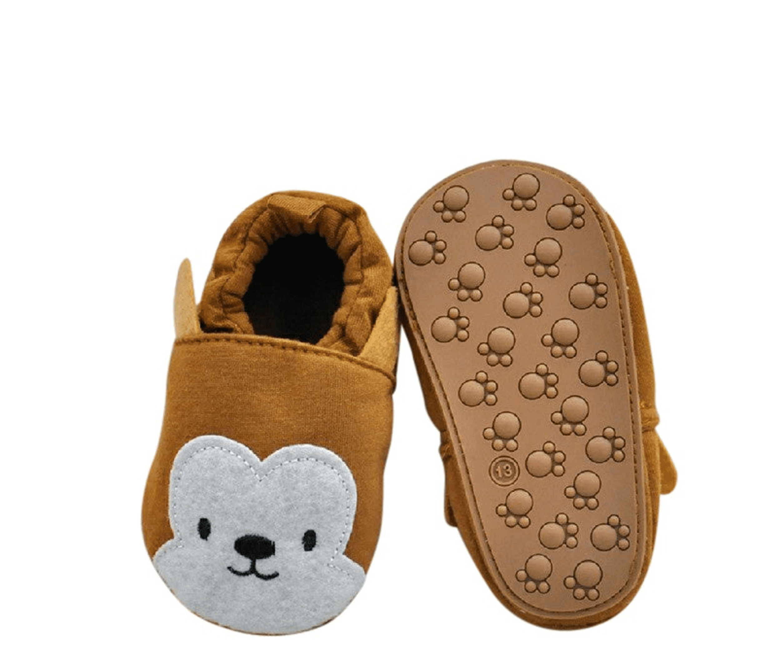 Baby Anti-Slip/Rubber Bottom Shoes[ inner 11.5 cm Baby Bear Tan ...