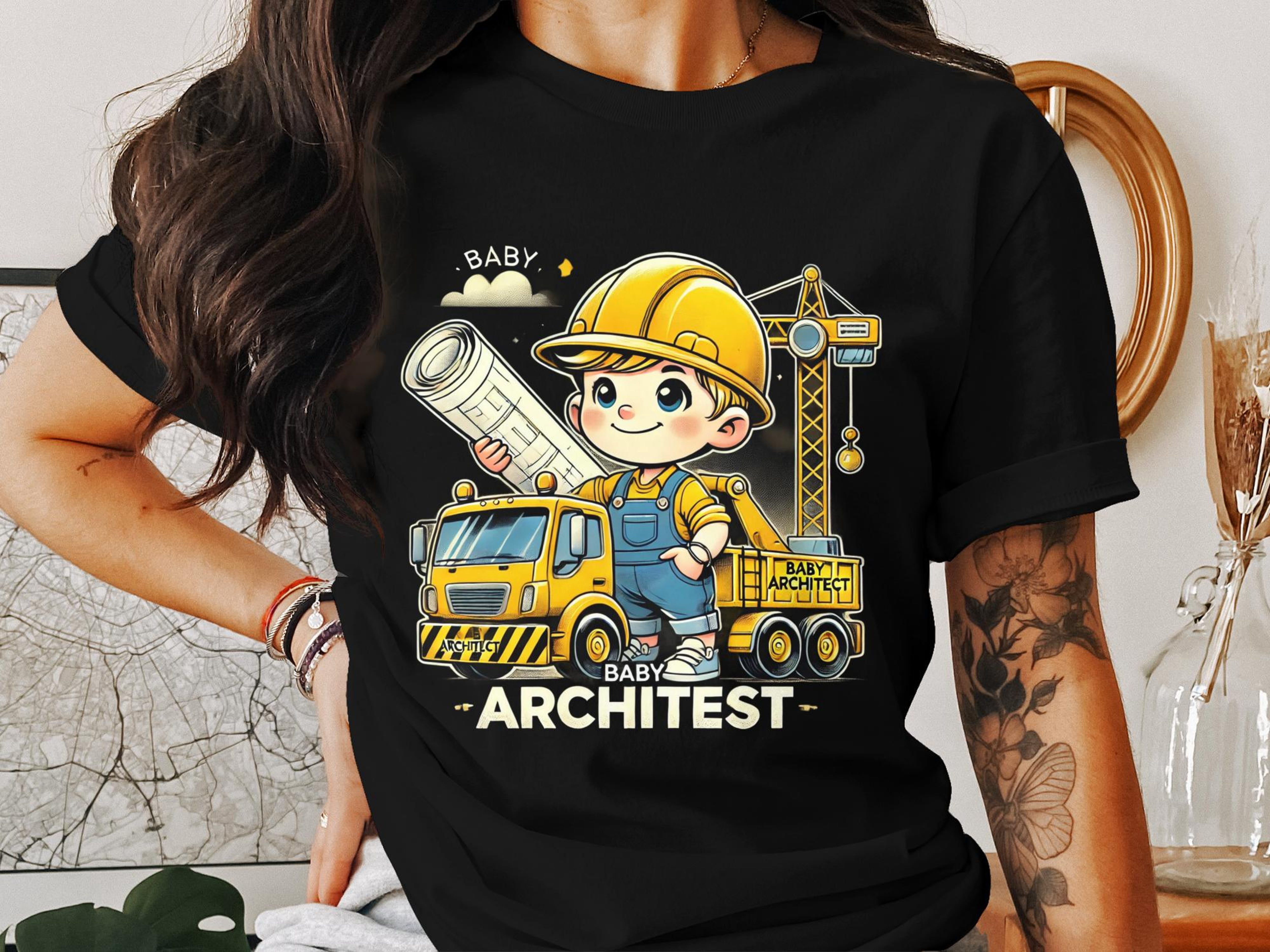 Baby Architect Hoodie, Cute Construction Theme Hoodie for Kids, Fun ...