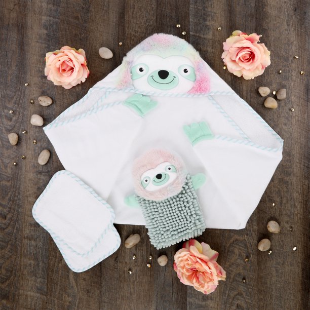 Baby Aspen Rainbow Sloth Bath Gift Set, 4 Pc - Walmart.com