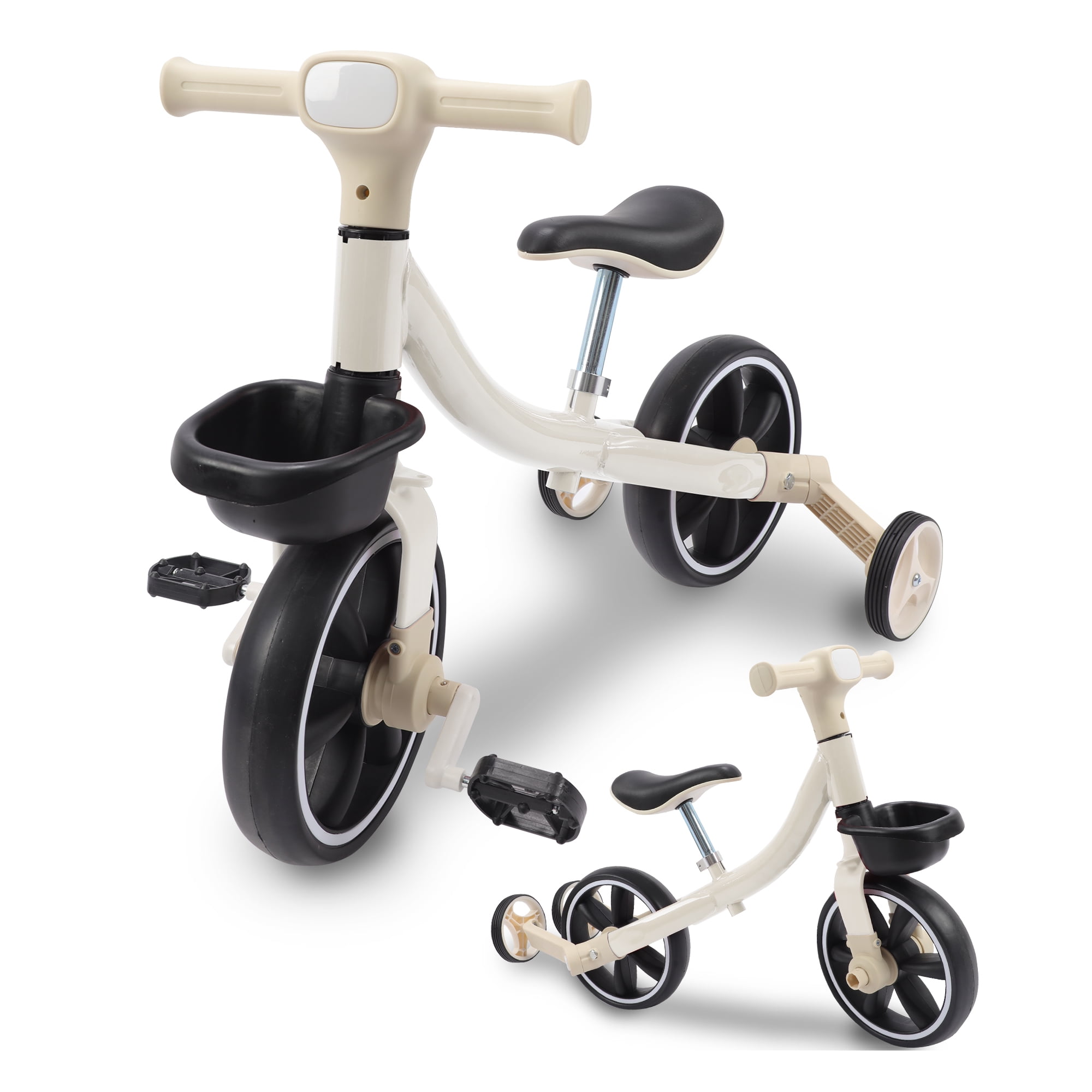 Baby Balance Bike 2-5 Year Olds Toddler Bike with 3 Wheels Removable ...