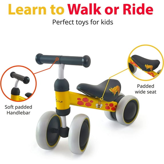 Baby Balance Bike - Cute Toddler Bike for 10-24 Months Kids, No Pedal ...
