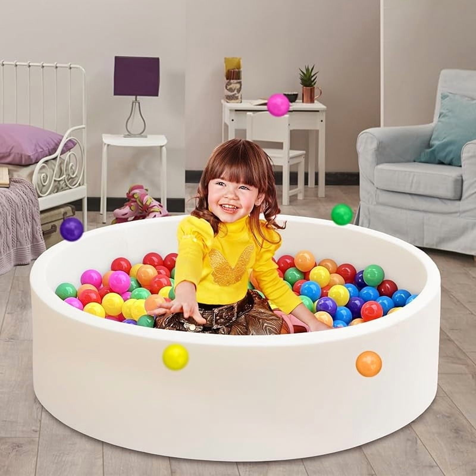 Baby Ball Pit 35.4" Soft Round Memory Foam Ball Pits NOT Included Balls ...