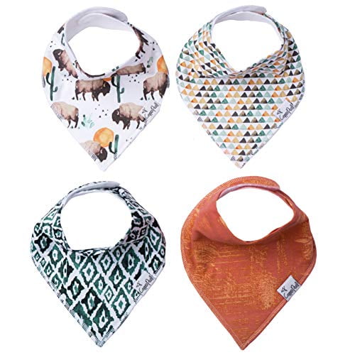 Baby Bandana Drool Bibs for Drooling and Teething 4 Pack Gift Set ...