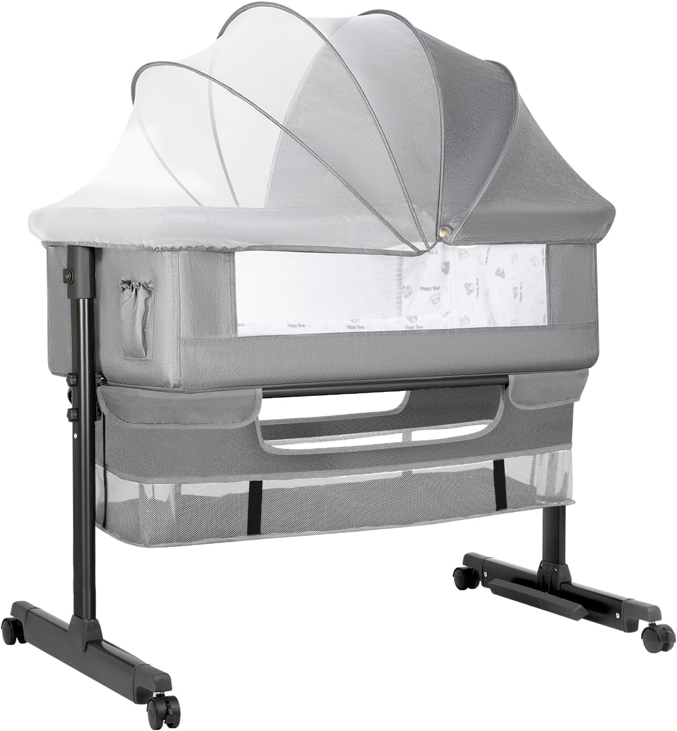 Baby Bassinet, Baby Basinet Bedside Sleeper, Easy to Fold Portable Crib ...