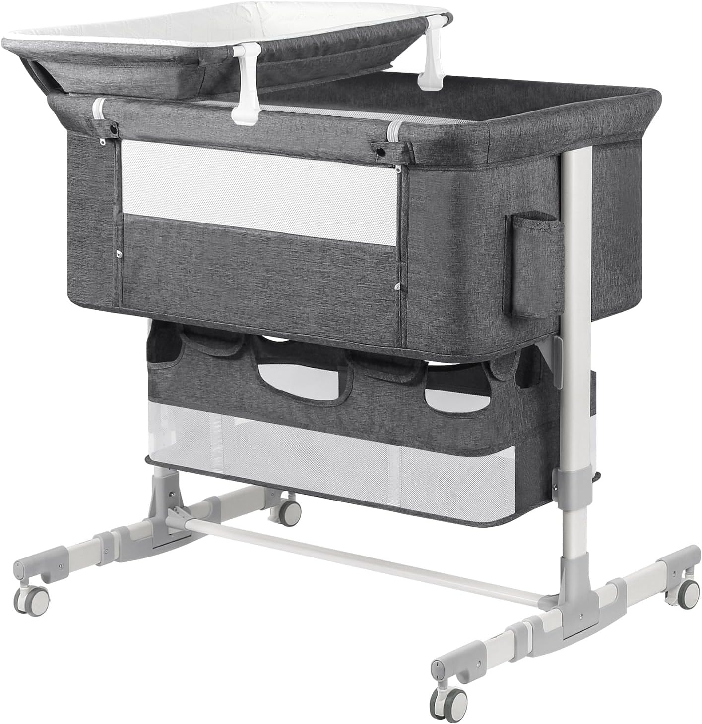 Baby Bassinet Bedside Sleeper with Diaper Changing Station + Mosquito ...