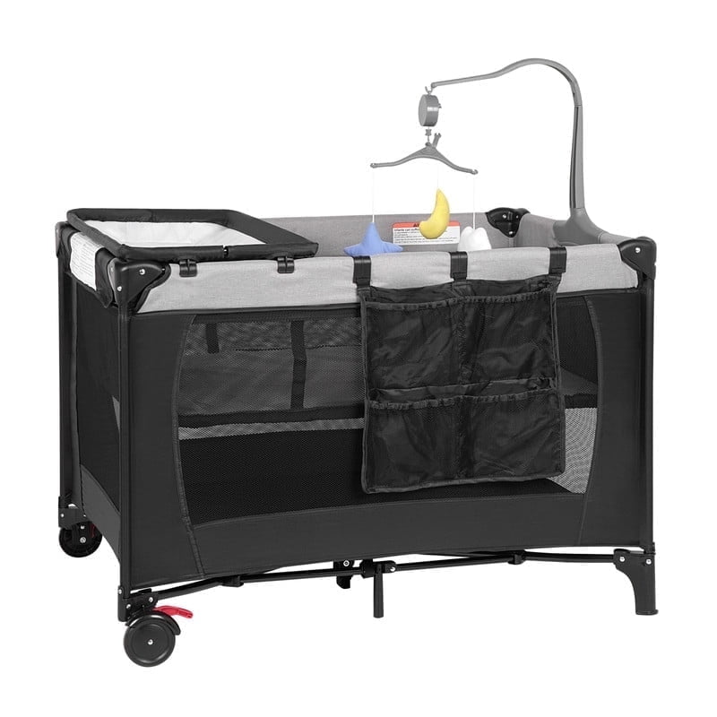 CIESMSI Pack and Play, Bassinet Bedside Sleeper for Newborn to Toddler ...