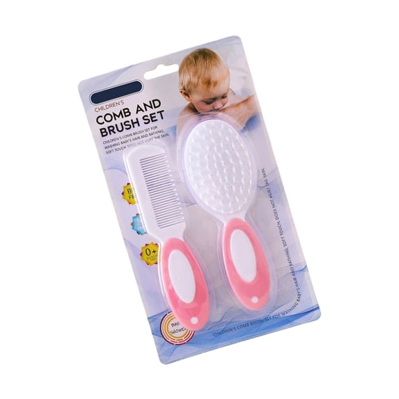 Baby Bath Brush & Comb Set with Soft Bristles for Newborns 0-24M Gentle ...