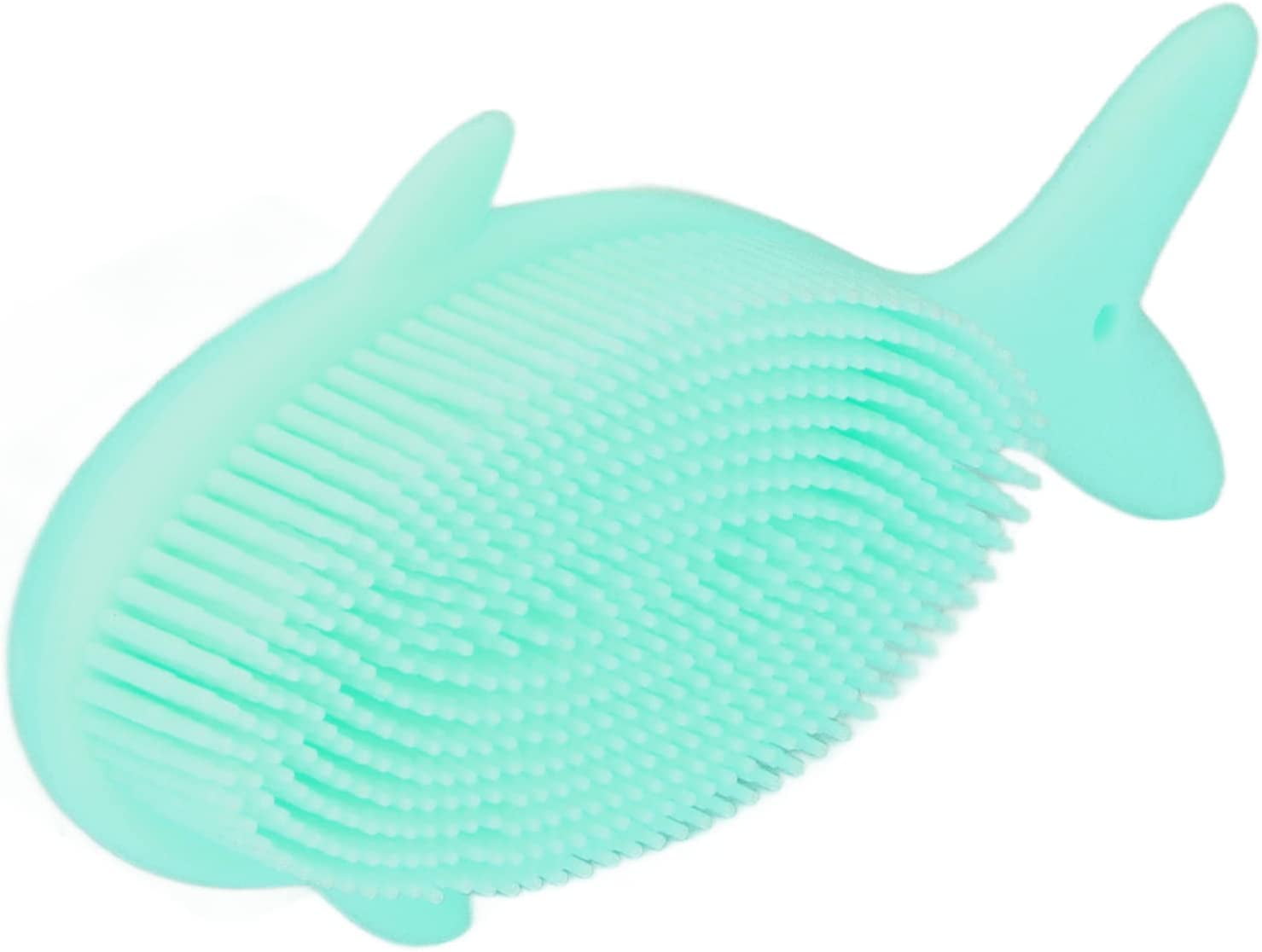 Baby Bath Brush, Silicone Baby Massage Brush Soft Shampoo Scrubber for ...