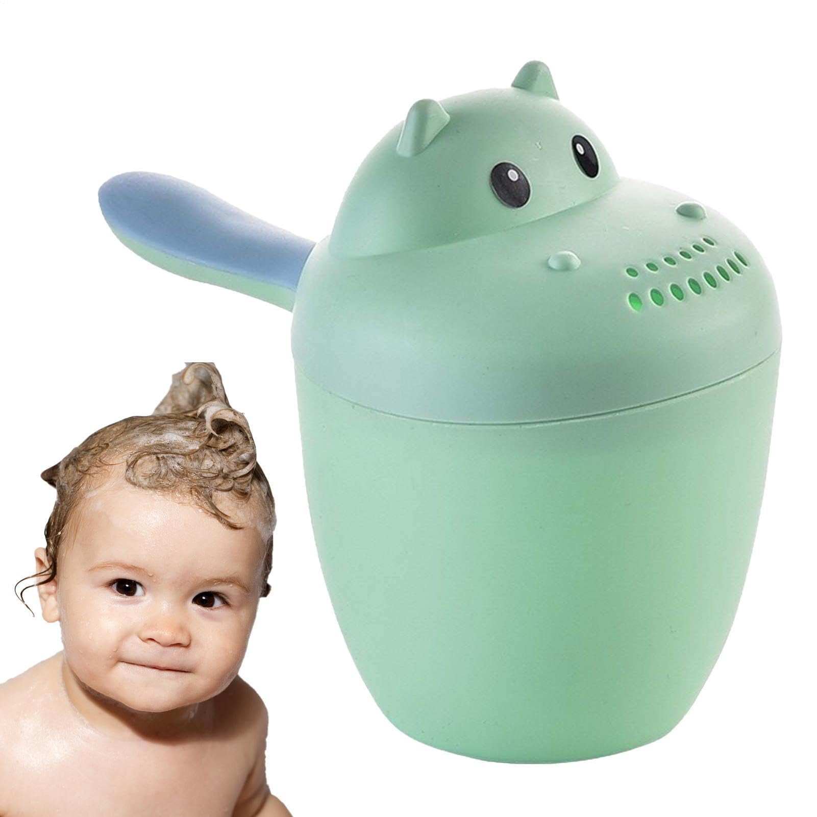 Baby Bath Cup – Shampoo Rinser, Bath Pail | Cute Hippopotamus Water ...