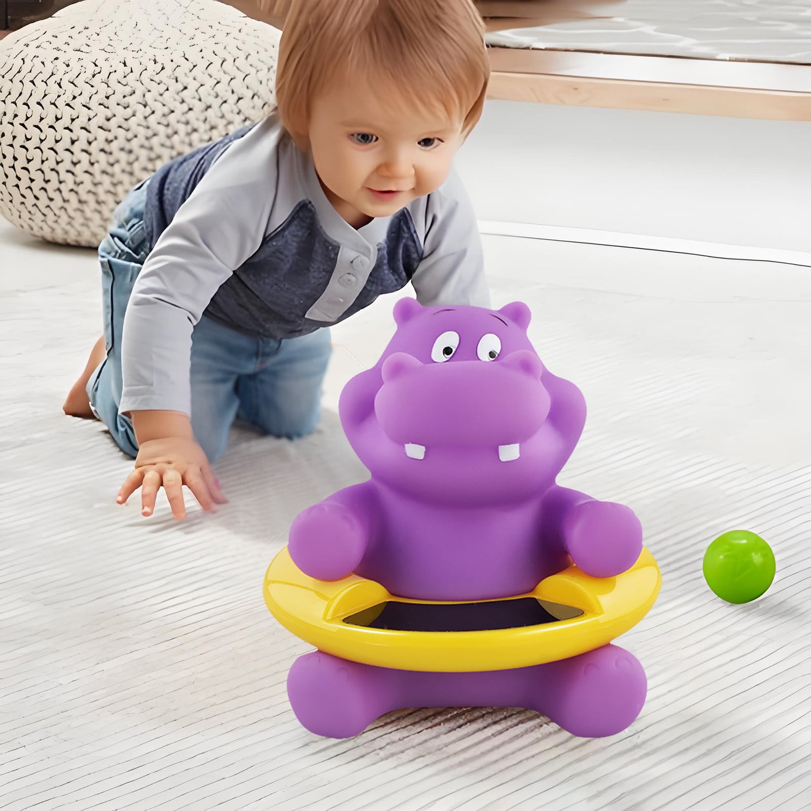 Baby Bath LED Temperature Display Floating Cute Animal (Purple ...