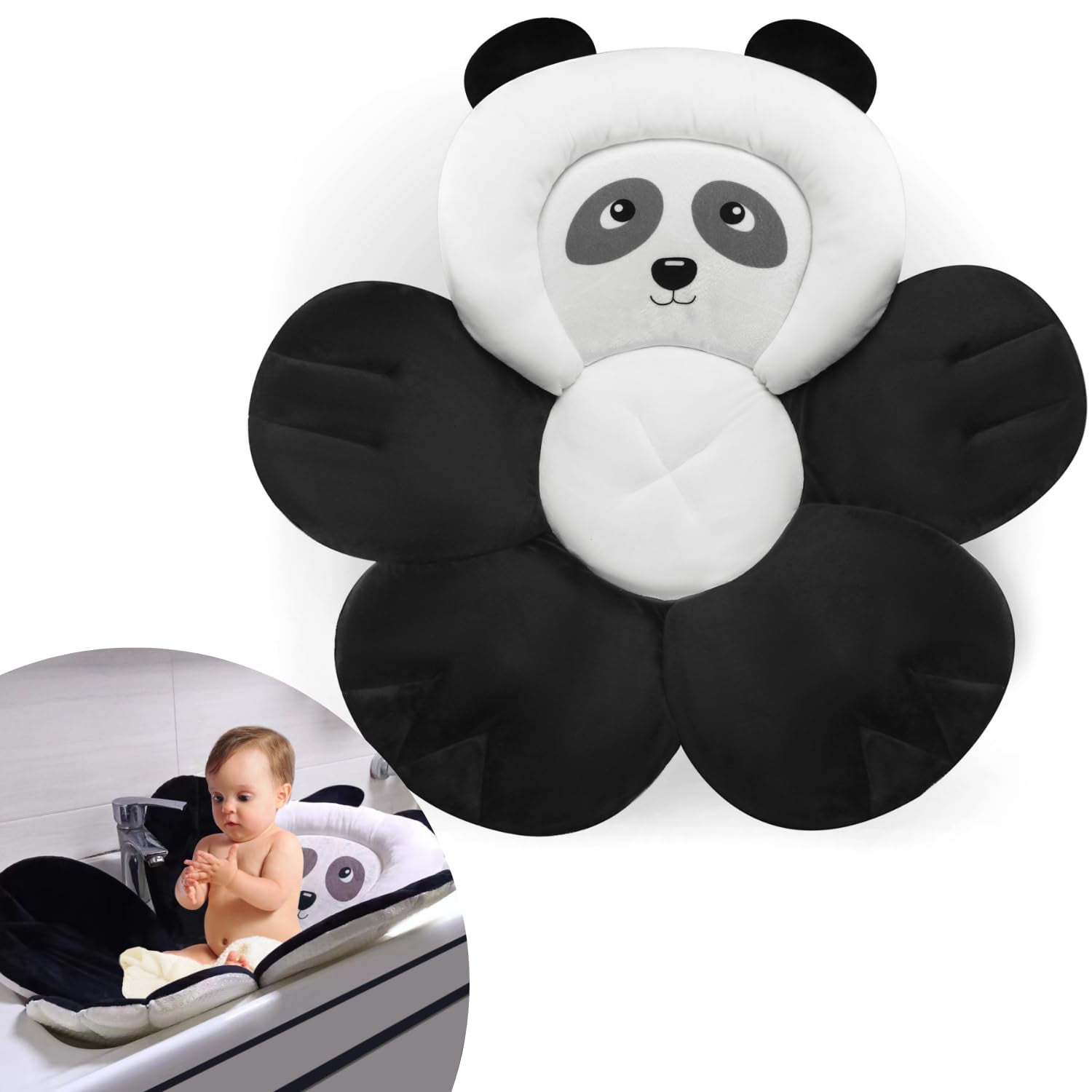 Baby Bath Mat (For Newborns) | Soft Panda Cushion for Bath Seat (Must ...
