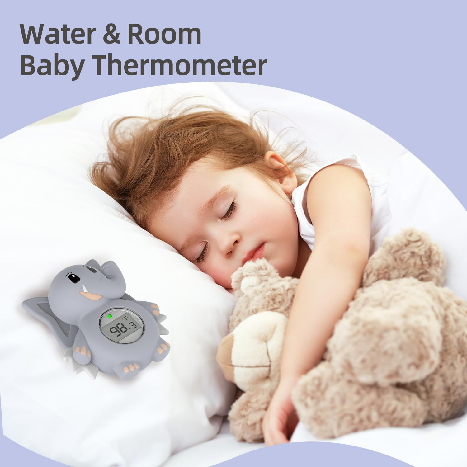 Baby Bath Pool Thermometer Floating Easy Read and Room Thermometer ...