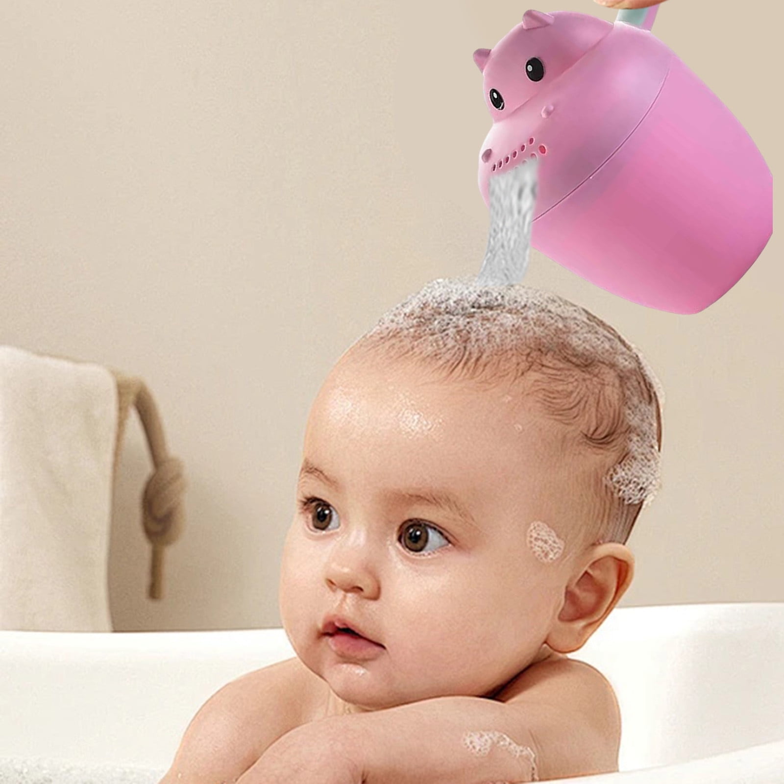 Baby Bath Rinse Cup Shampoo Wash Hair Water Container Soft PP Material ...
