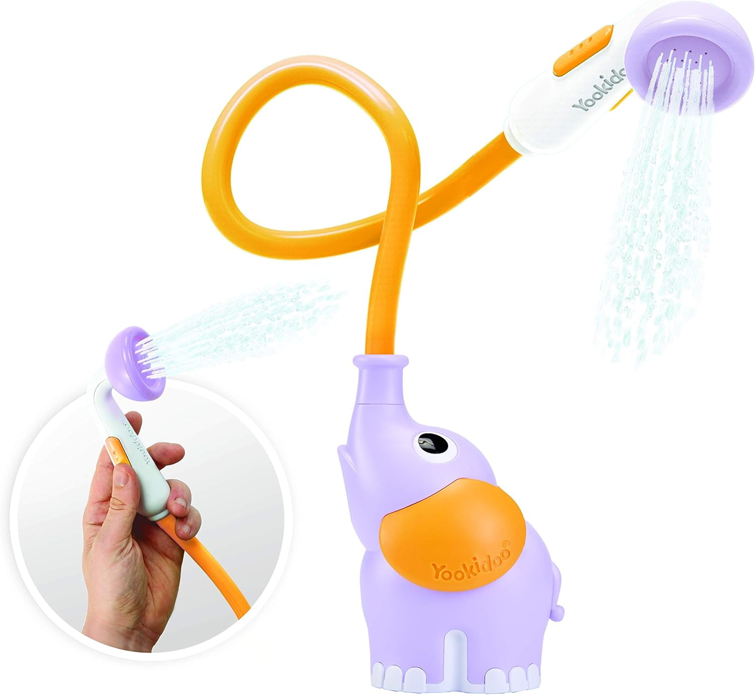Baby Bath Shower Head - Elephant Water Pump with Trunk Spout Rinser ...