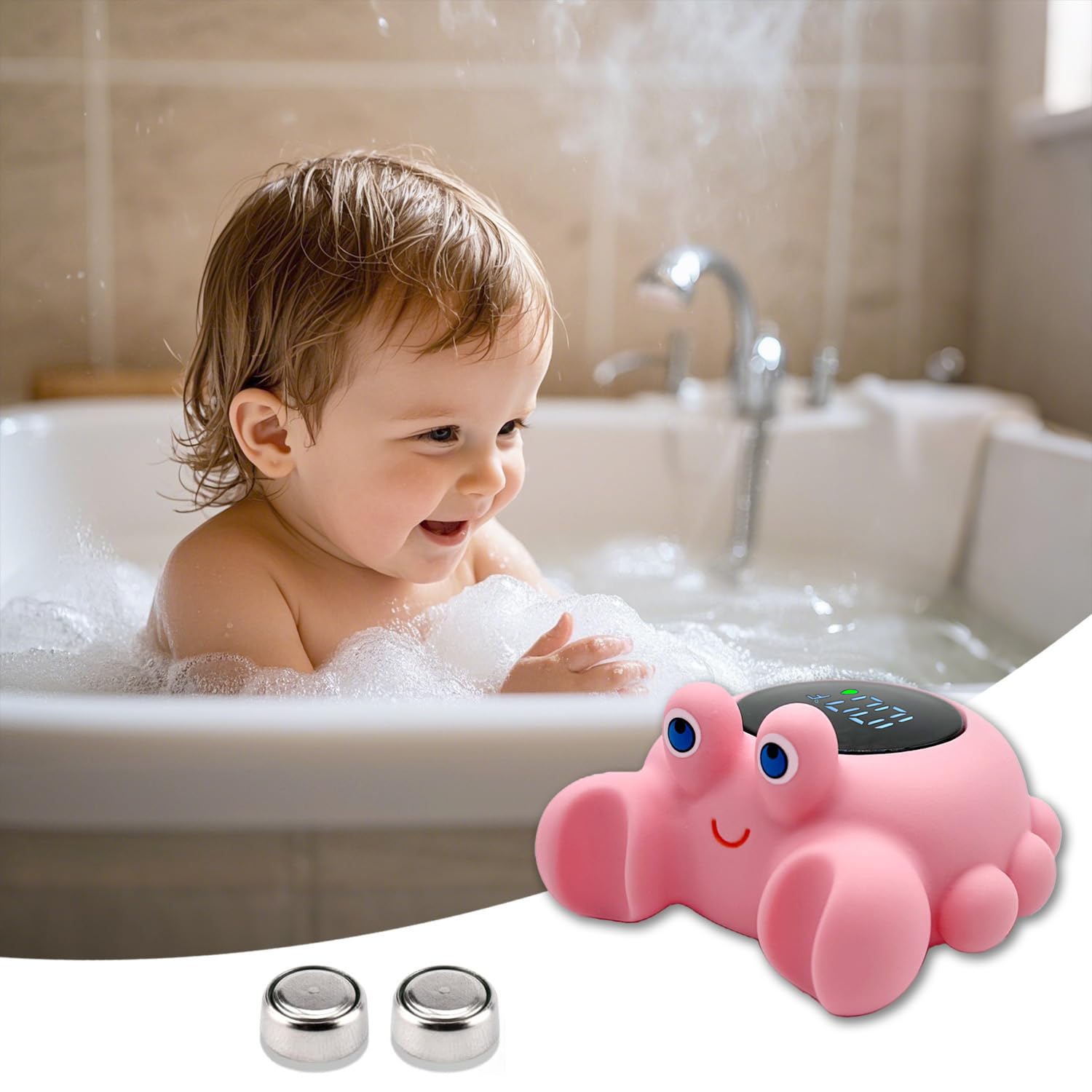 Baby Bath Thermometer (Upgraded) - BPA-Free Safety Bath Tub & Room ...