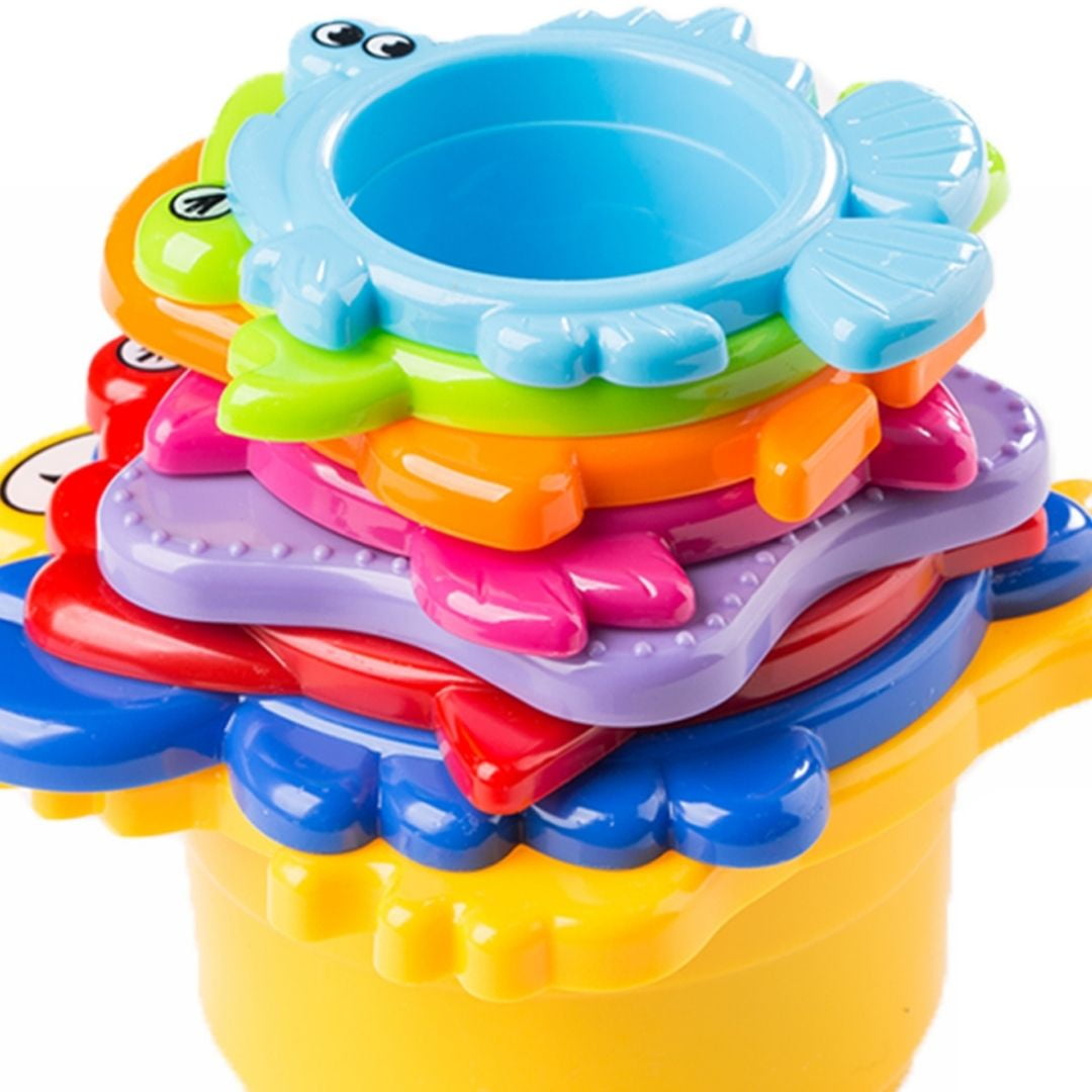 Extasticks Baby Bath Tub Toys, Stacking Cups for Toddlers and Kids, 8 ...