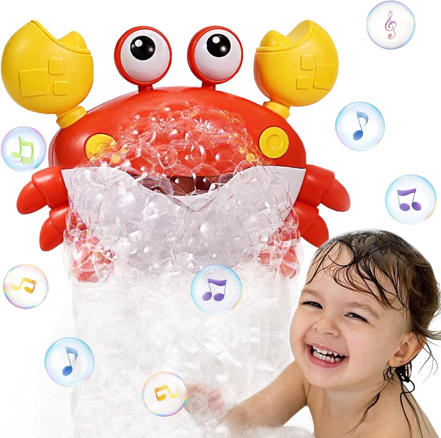 Baby Bath Toys,Crab Bubble Bath Toys for Toddlers,Bathtub Bubble Maker ...