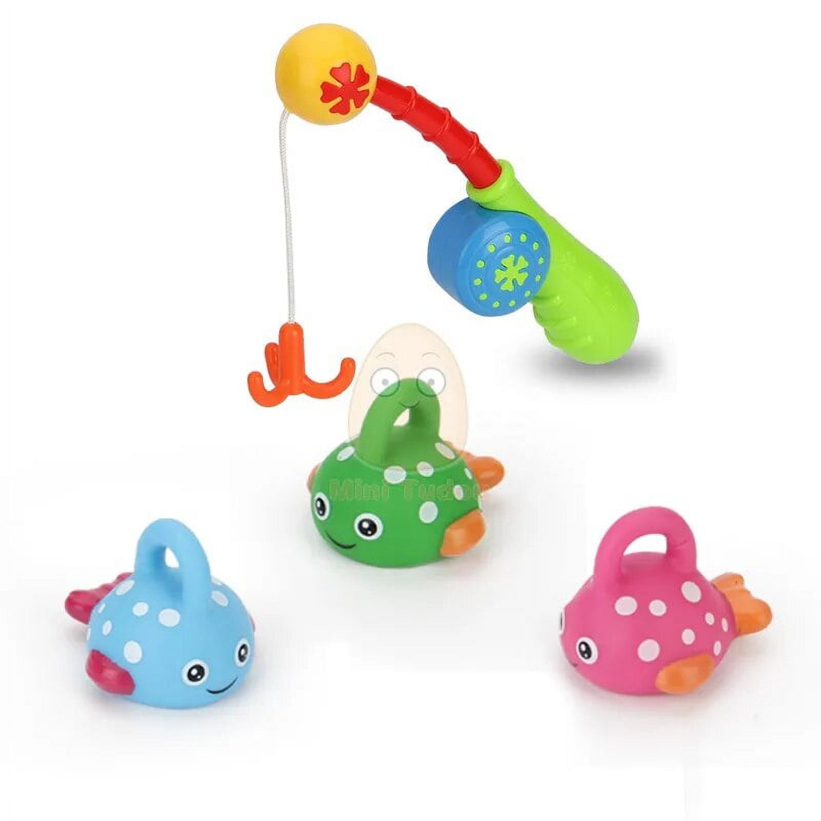 Baby Bath Toys Finding Fish Kids Float Spray Water Squeeze Aqua Soft ...
