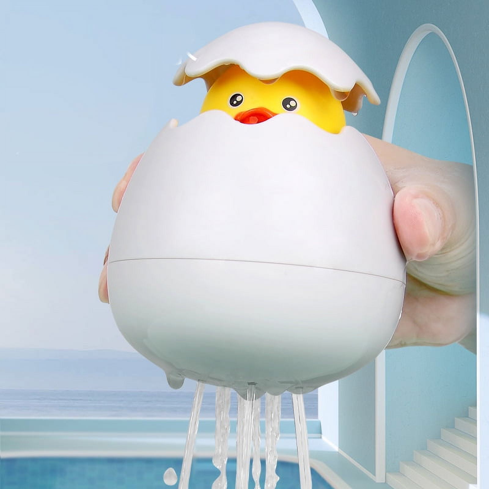Baby Bath Toys Squirting Eggs Kid's Bathtub Pool Yellow Duck EggToy ...