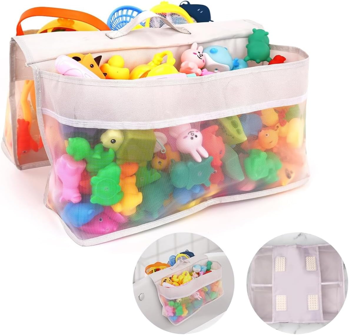 Baby Bath Toys Storage, Mesh Net Organizer for Toddlers Bathroom, Large ...