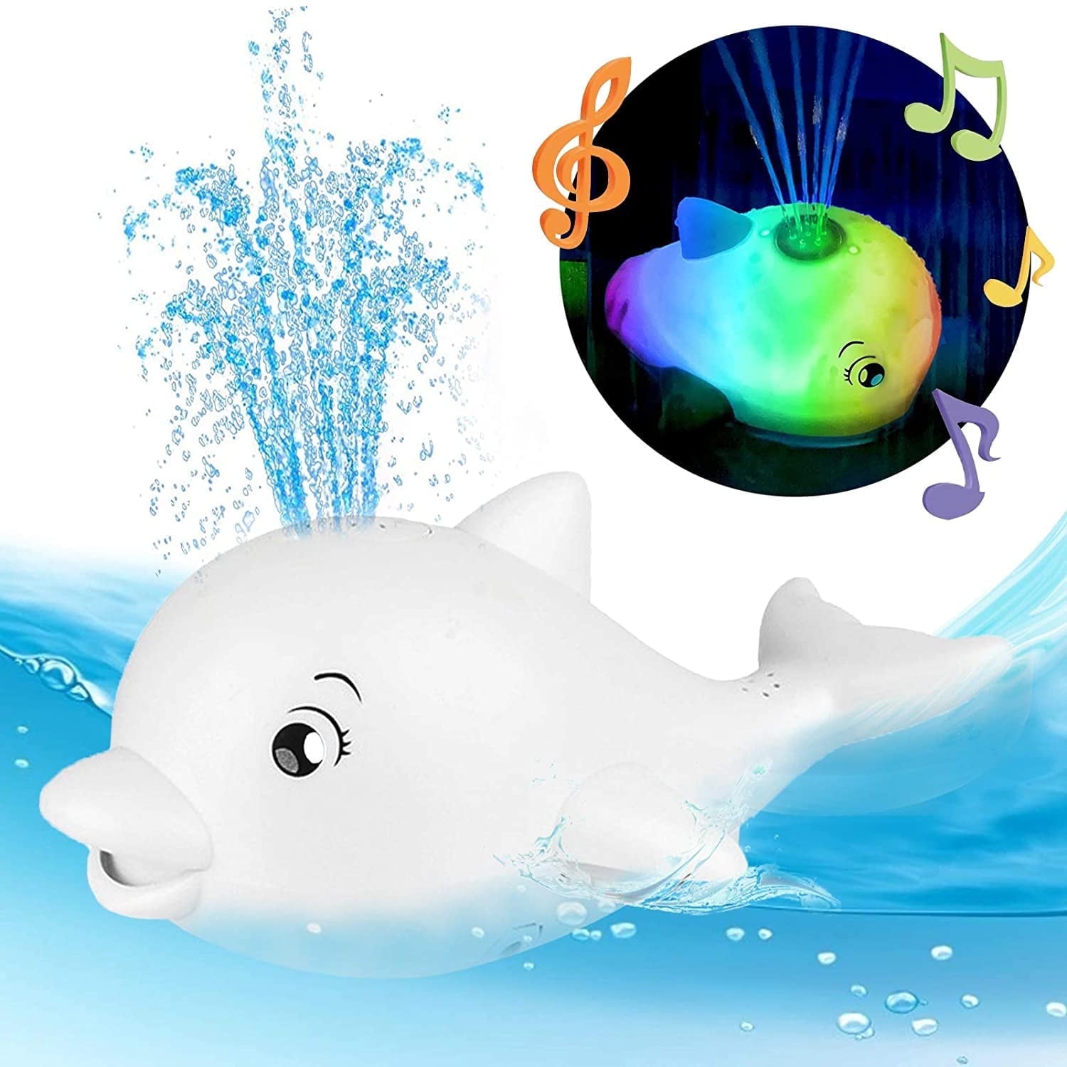 Baby Bath Toys, Whale Automatic Spray Water Bath Toy with LED Light ...