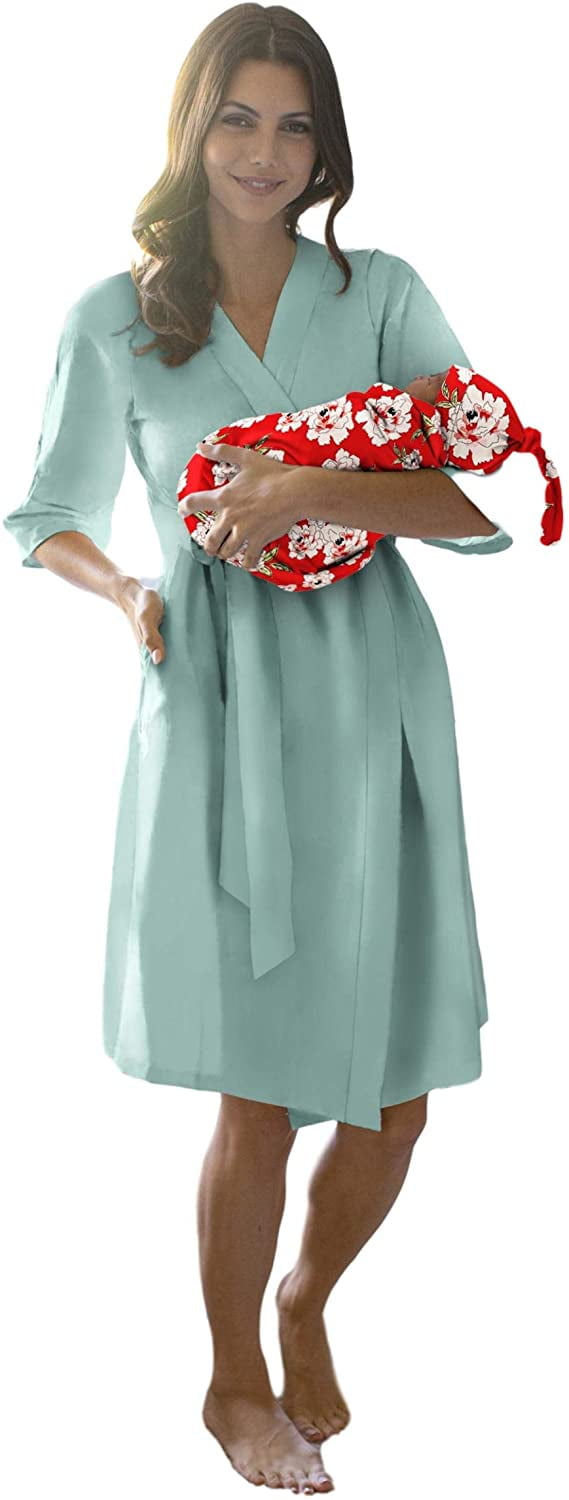 Baby Be Mine Maternity Mommy & Me Delivery Robe with Matching Baby ...