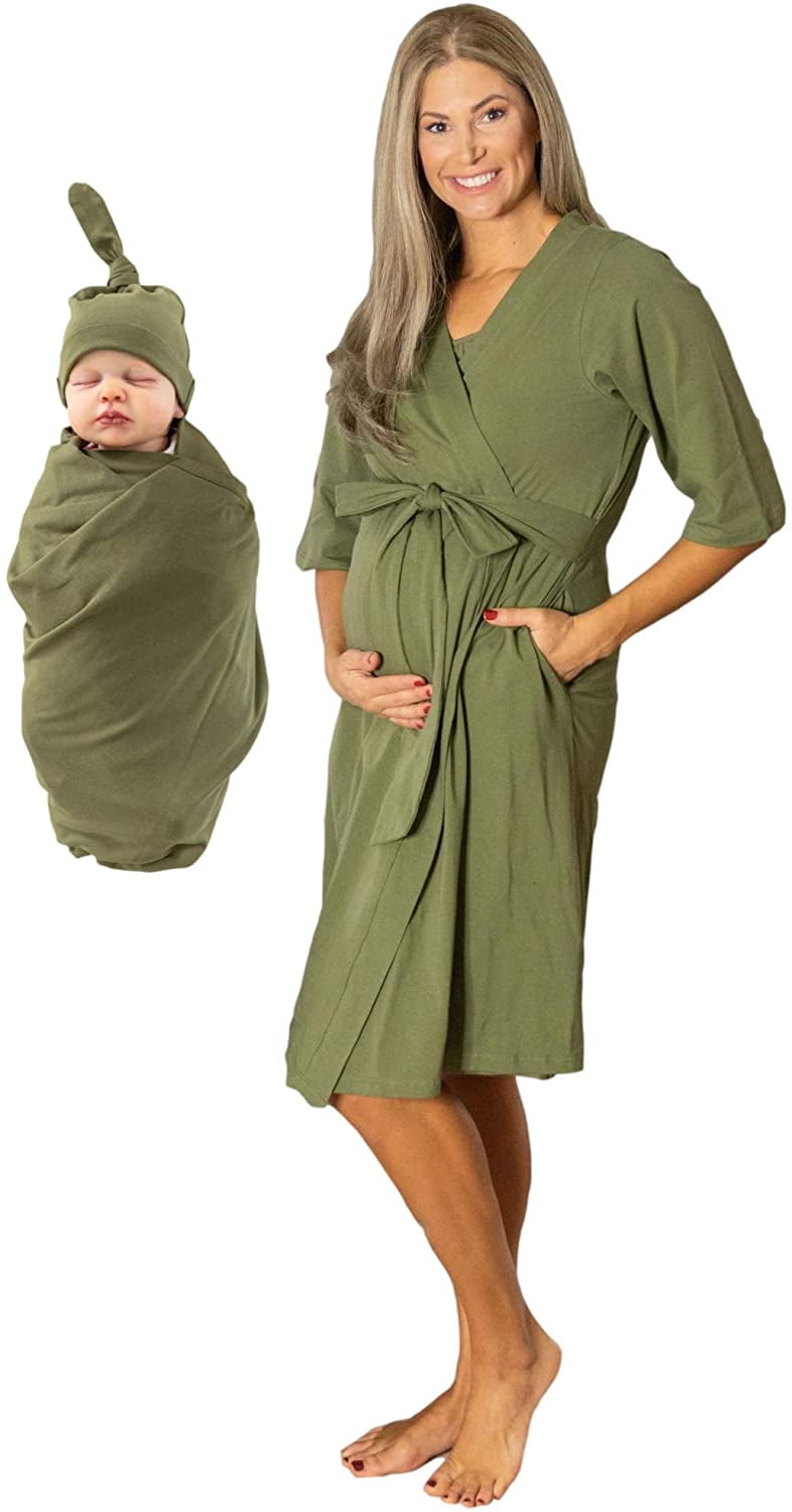 Baby Be Mine Maternity Mommy & Me Delivery Robe with Matching Baby ...