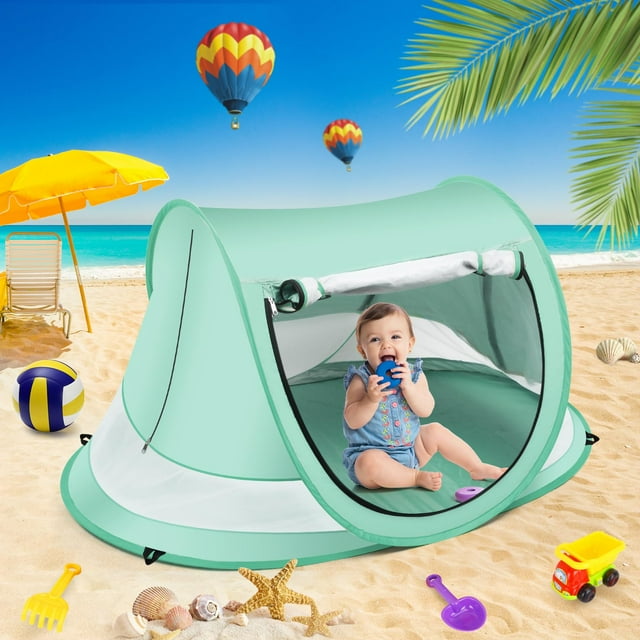 UPF 50+ Baby Beach Tent, Easy Setup, UV Protected Infant Canopy, Travel ...