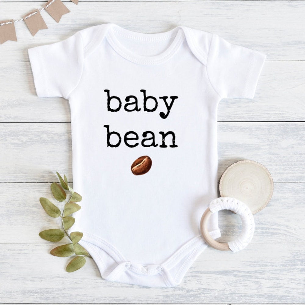 Baby Bean Bodysuit, Little Bean Baby Bodysuit, Pregnancy Announcement ...
