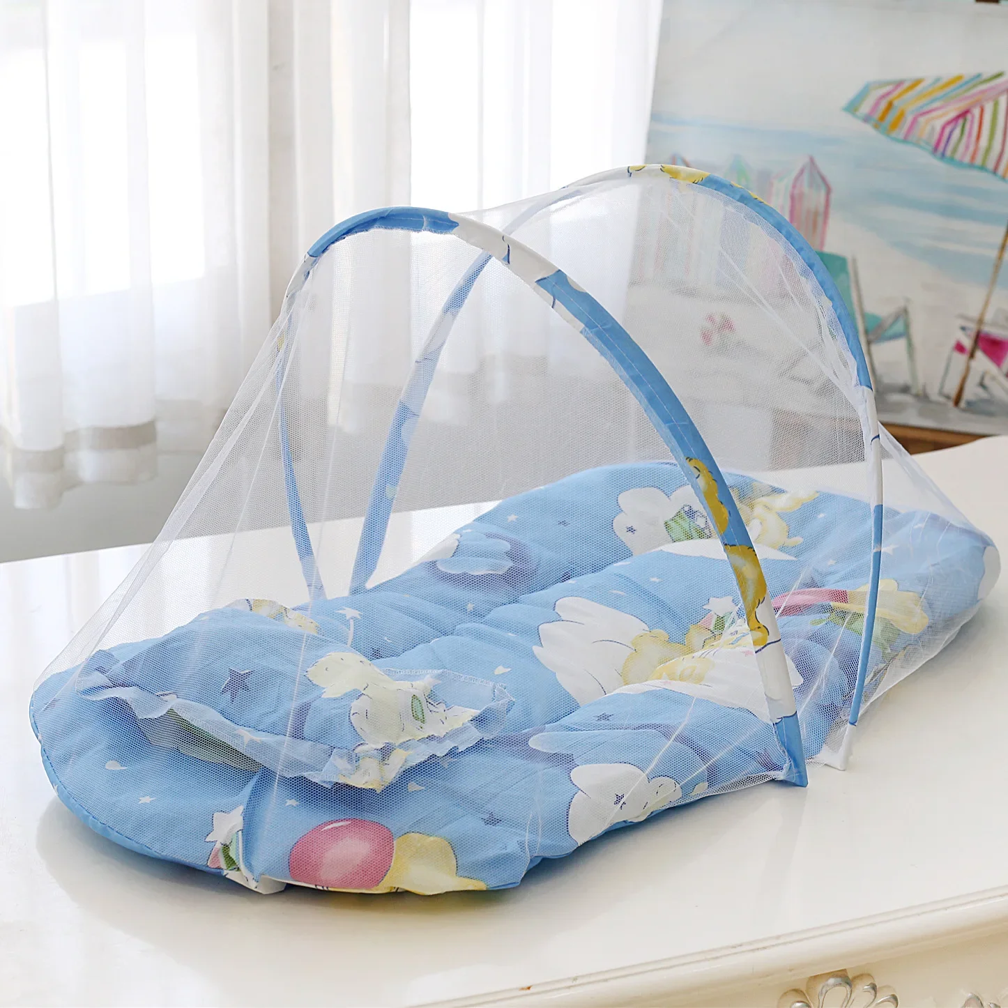 Baby Bed Mosquito Net Portable Foldable Baby Crib Netting Polyester ...