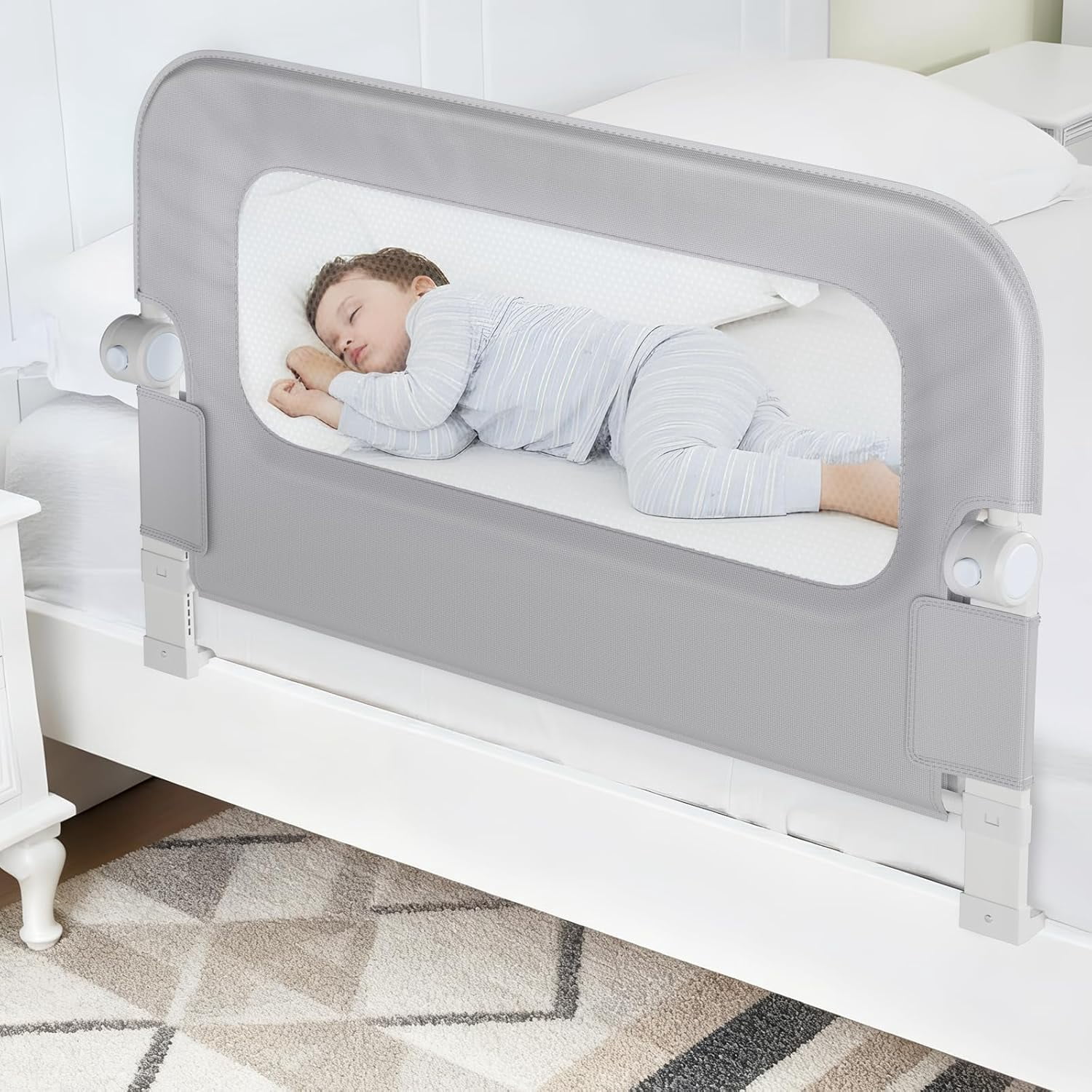 Baby Bed Rail Guard for Toddlers - 47" Toddler Bed Side Rails for Twin ...