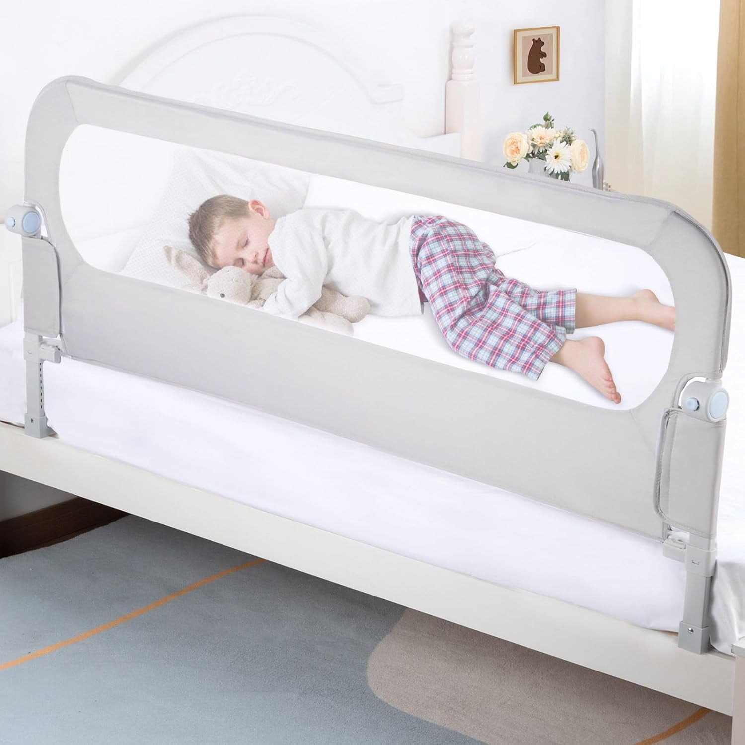 Baby Bed Rail Guard for Toddlers - 58.7" Toddler Bed Rails for Twin ...